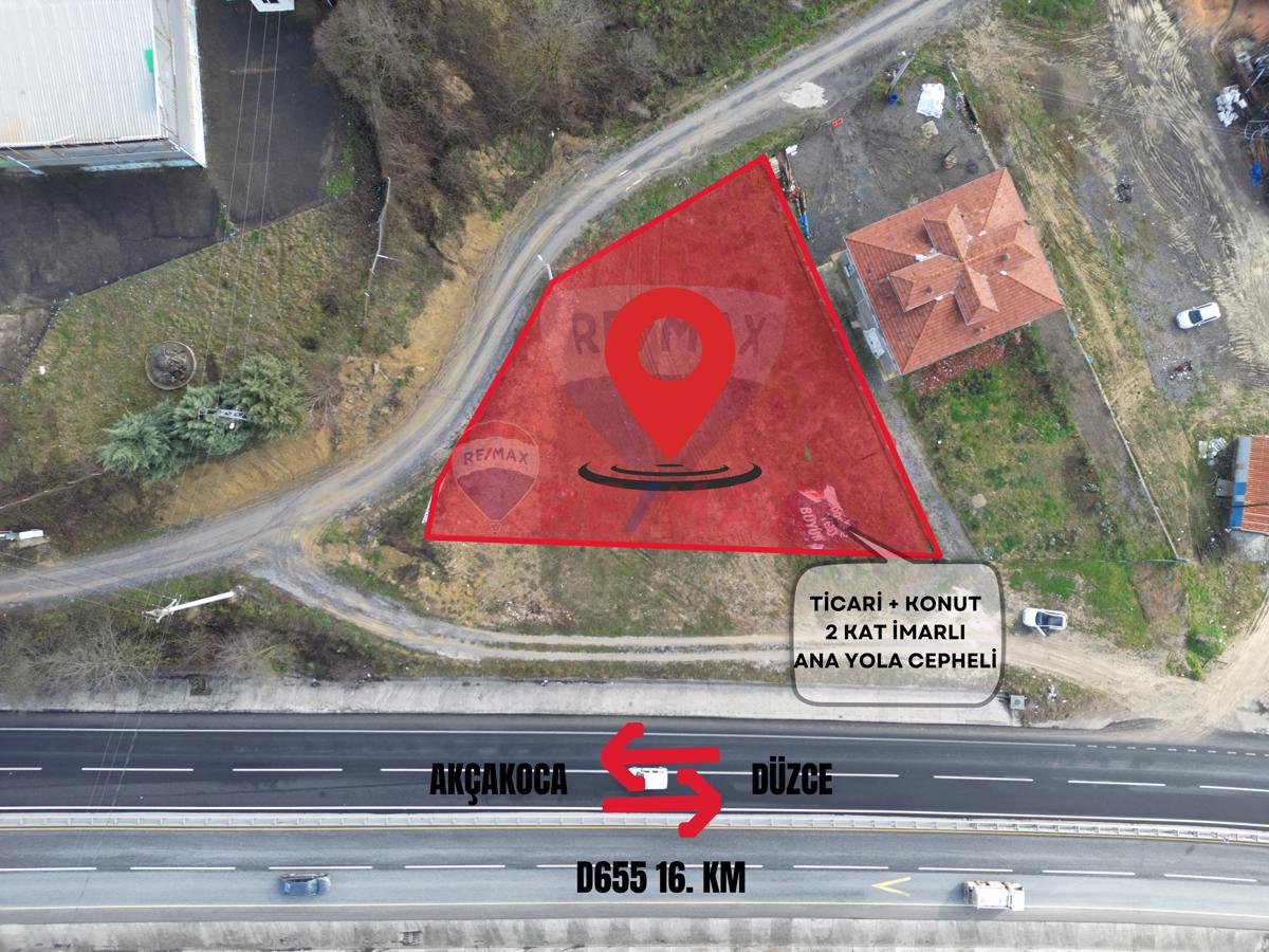 RE/MAX AY'DAN DÜZCE AKÇAKOCA YOLUNDA TİCARİ İMARLI SATILIK ARSA