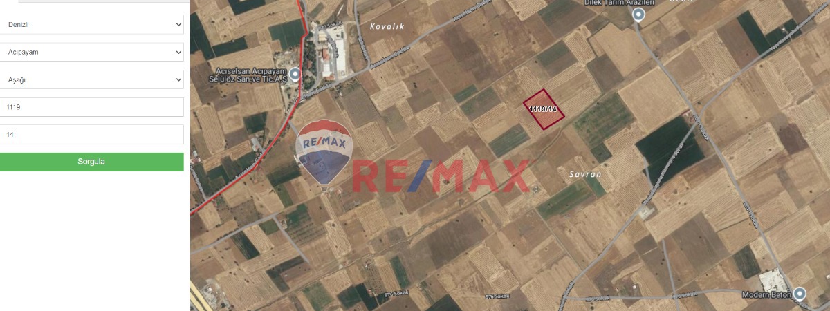 REMAX MODEL DENİZLİ'DEN ACIPAYAM AŞAĞI MAH.SATILIK TARLA